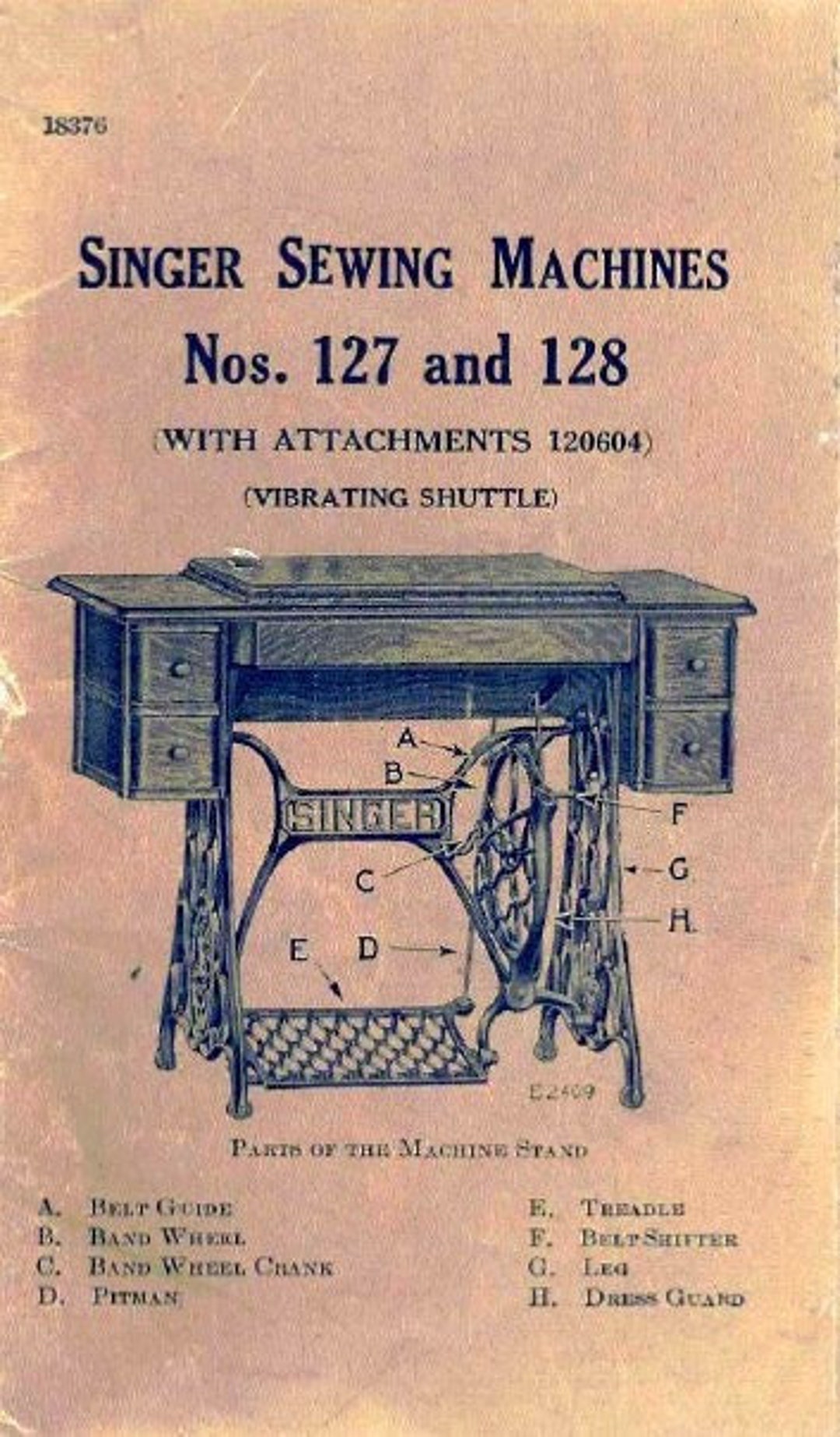 SINGER 127 128 Instructions Sewing Machines 18 Pages in English. Pdf ...