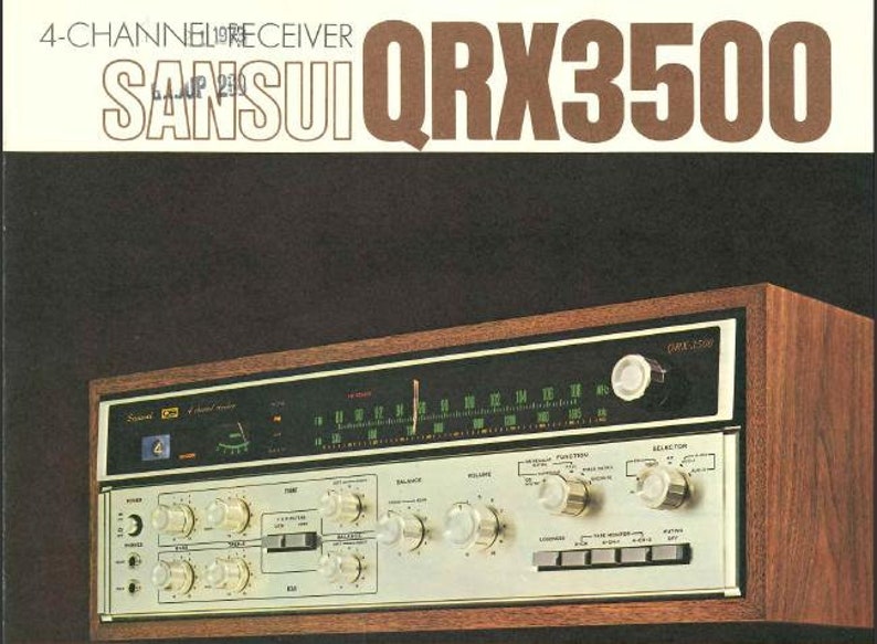 SANSUI Qrx-3500 Catalog 4 Channel Receiver in English. MORE MANUALS ...