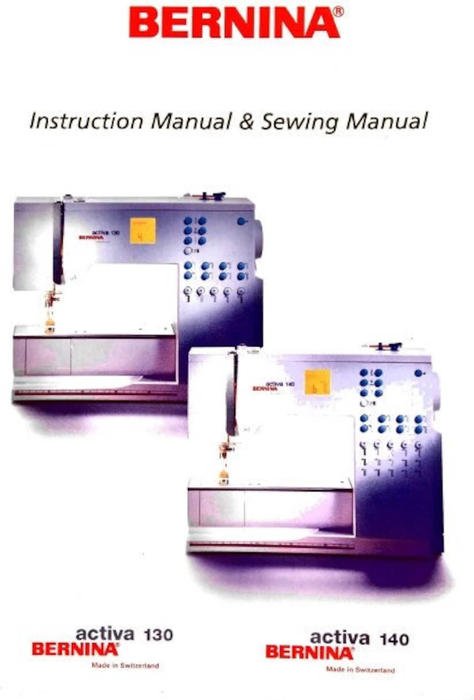 Bernina Activa 130 140 Sewing Machine Instruction Manual (PDF Download ...