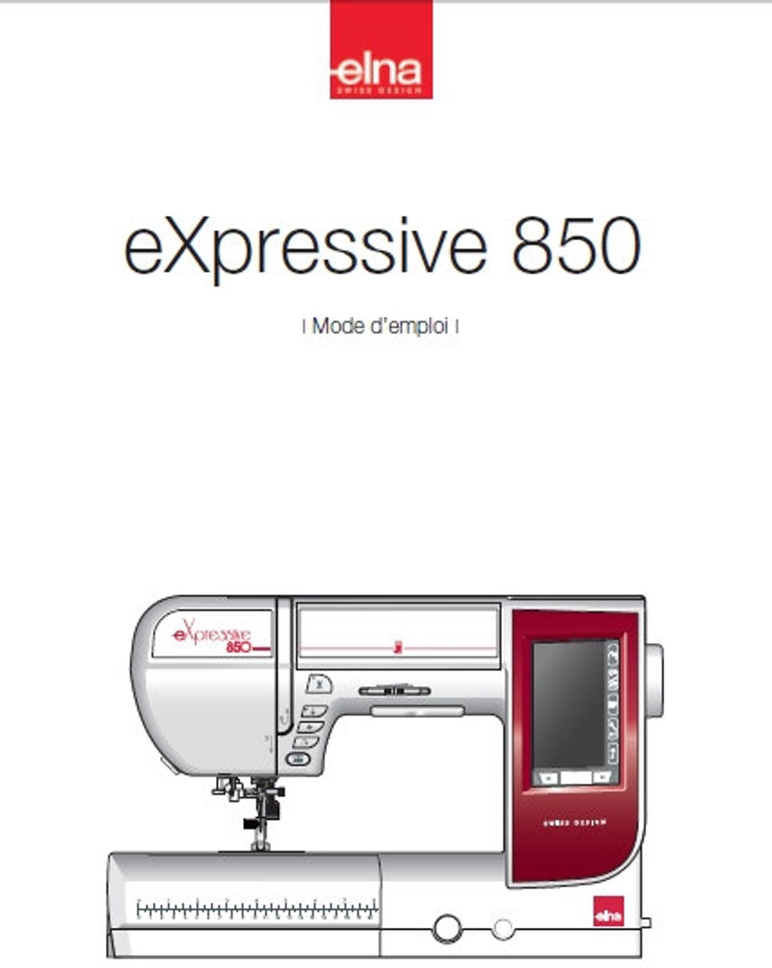ELNA Expressive 850 Mode D'emploi Machine A Coudre En FRANCAIS - Etsy