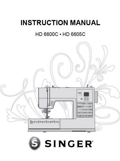 Singer HD6600C HD6605C Sewing Machine Instruction Manual 40 Pages ...