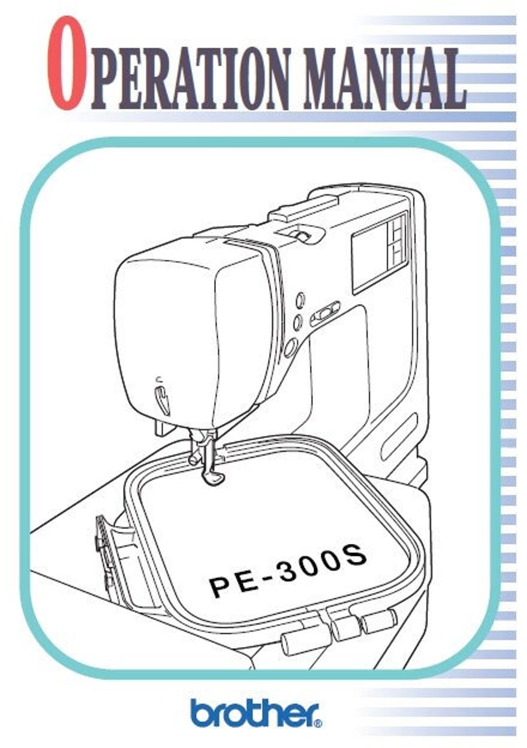 BROTHER PE-300S Operation Manual Sewing Machine in ENGLISH - Etsy