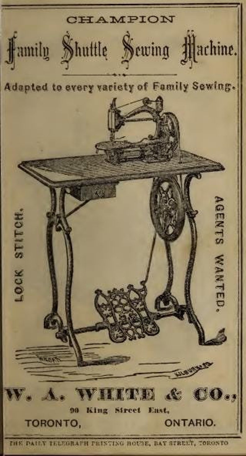 WHITE CHAMPION Instruction Manual Family Shuttle Sewing Machine in ENGLISH - Etsy