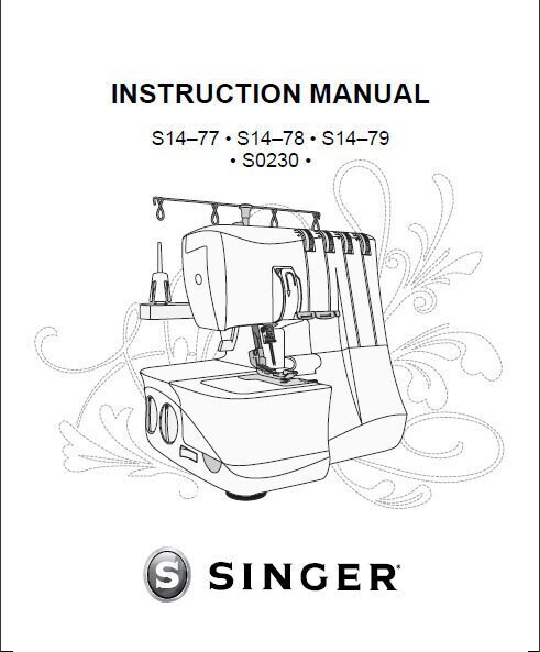SINGER S0230 S14-77 S14-78 S14-79 Instruction Manual Sewing Machine in ...