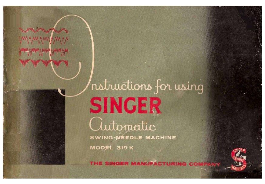SINGER 319K 319K2 AUTOMATIC INSTRUCTIONS Sewing Machine - Etsy