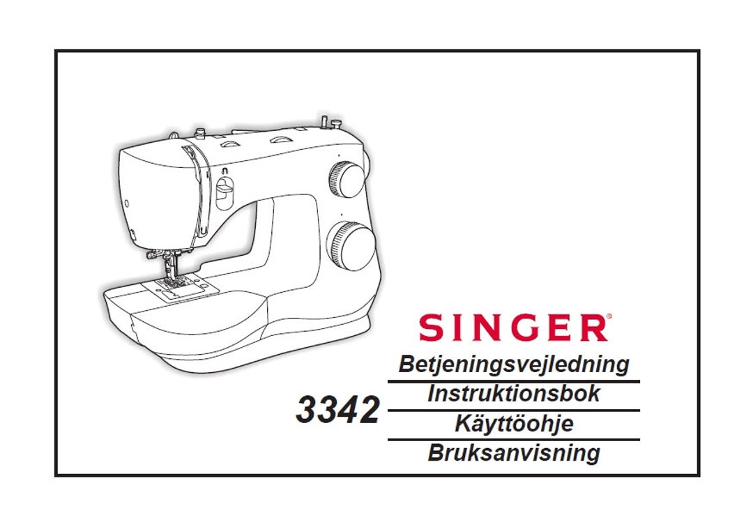SINGER 3342 Betjeningsvejledning Sewing Machine Dk Sw Fi No Want the ...