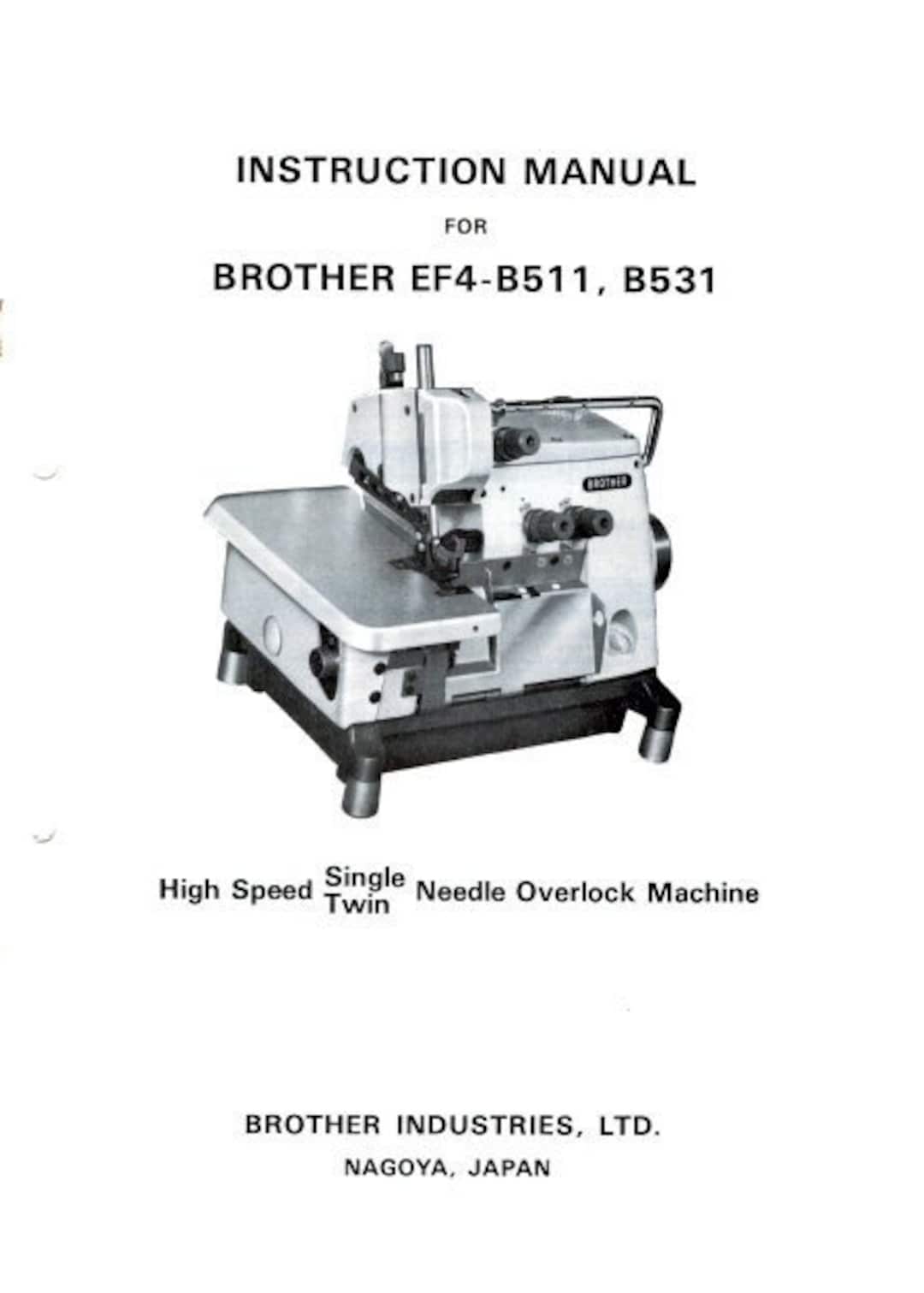 Brother EF4-B511/B531 Sewing Machine Instruction Manual (PDF Download ...