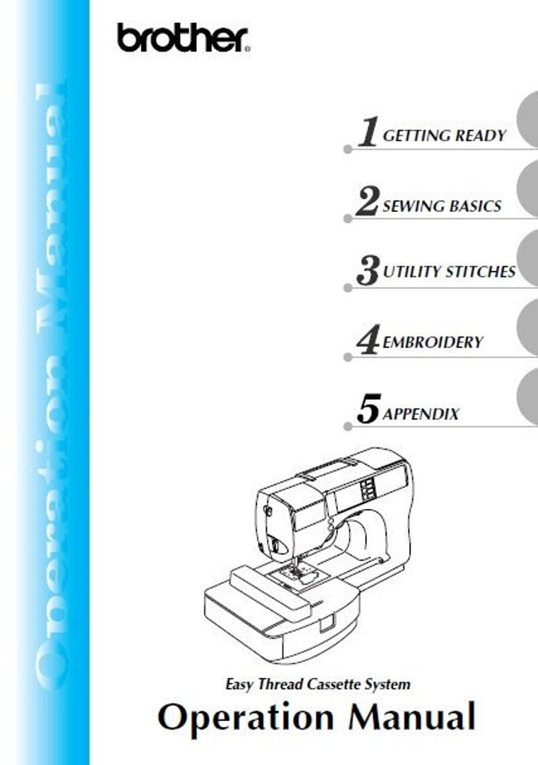BROTHER 885-S13 Operation Manual Sewing Machine in ENGLISH - Etsy