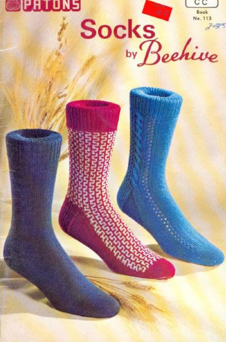 PATONS 113 Knitting Book Knitting Patterns Socks by Beehive 22 Pages in ...