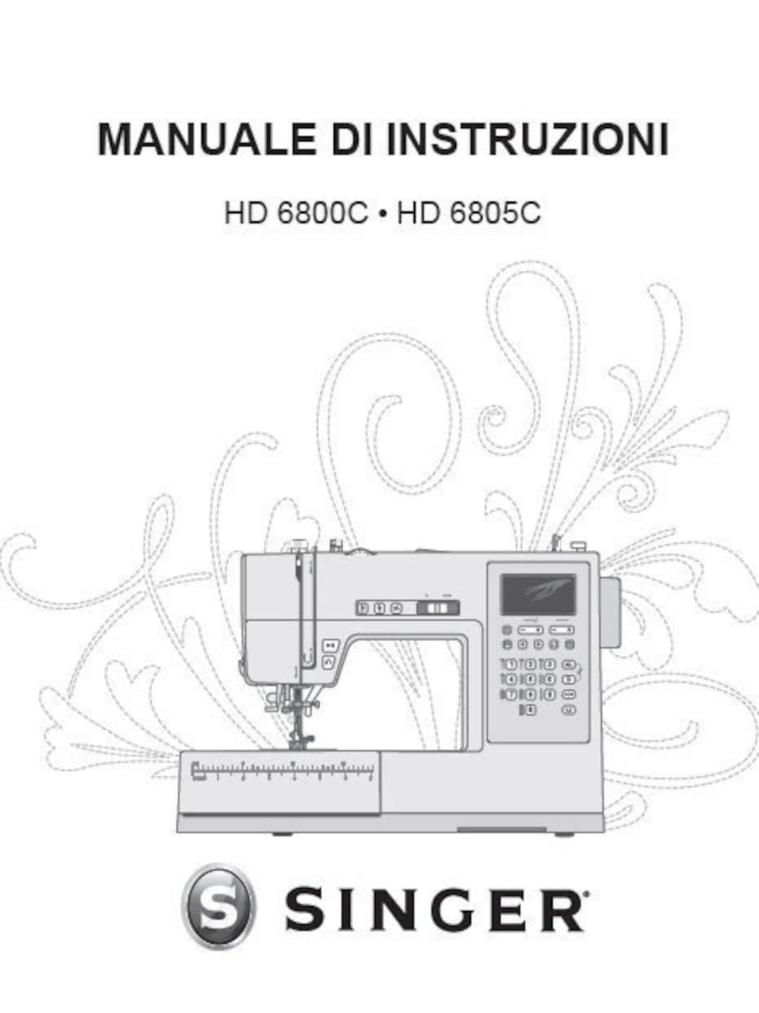SINGER HD6800C HD6805C Manuale Di Istruzioni Sewing Machine Italiano - Etsy
