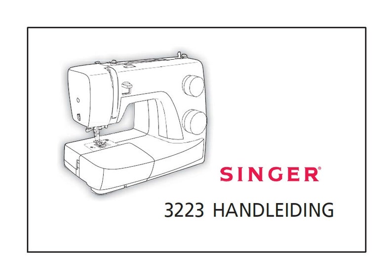 SINGER 3223 Handleiding Sewing Machine Nl Want the PAPERBACK - Etsy