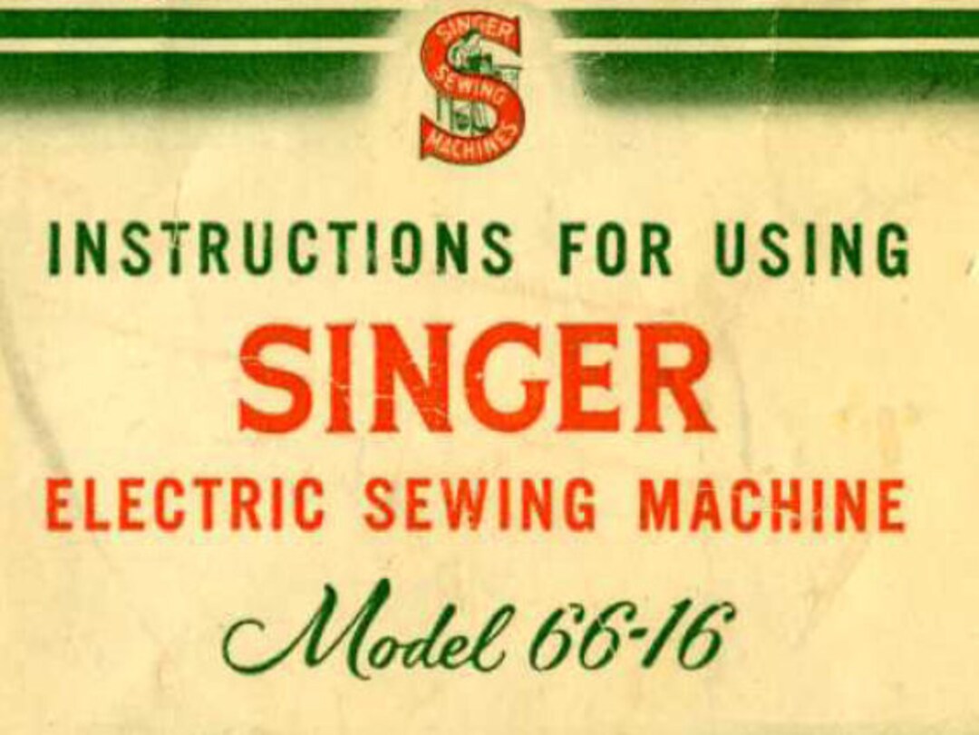 SINGER 66-16 INSTRUCTIONS Electric Sewing Machine - Etsy