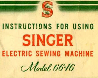 SINGER 66-18 INSTRUCTIONS Sewing Machine - Etsy
