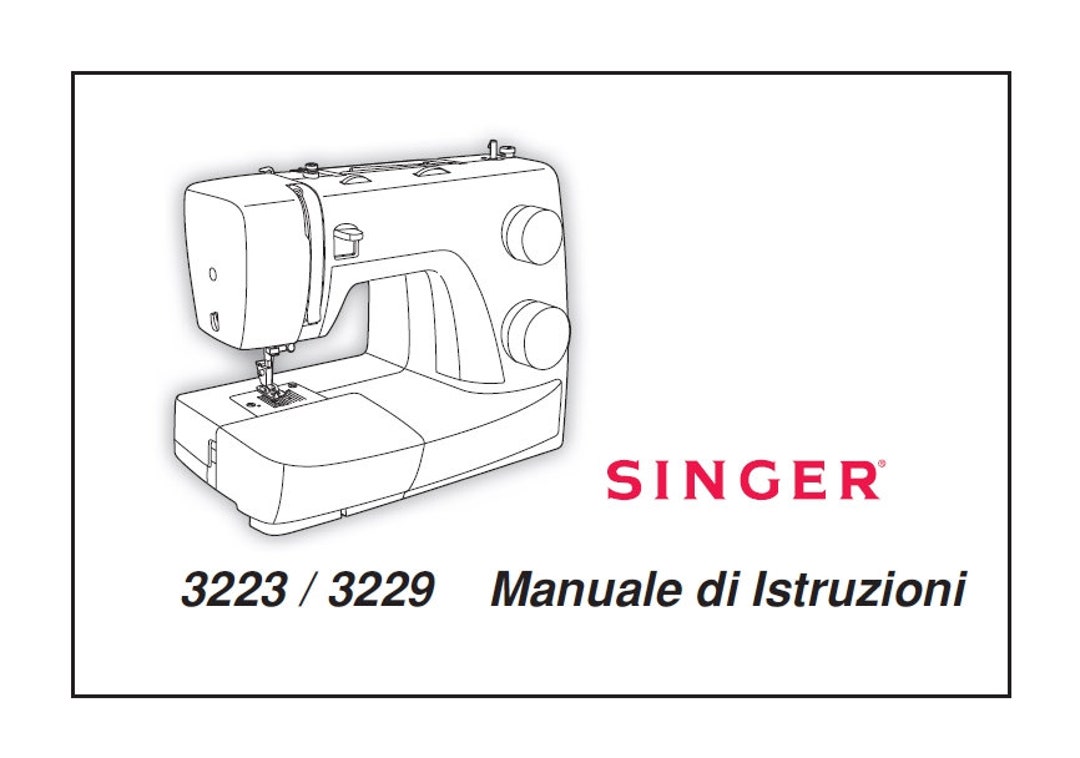 SINGER 3223 3229 AMARILLA Manuale Di Istruzioni Sewing Machine Italiano ...