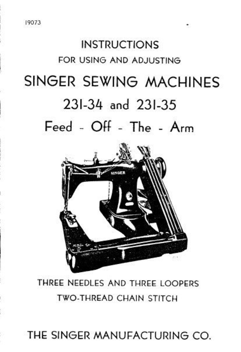 Singer 231-34, 231-35 Sewing Machine: Instructions & Adjustments ...