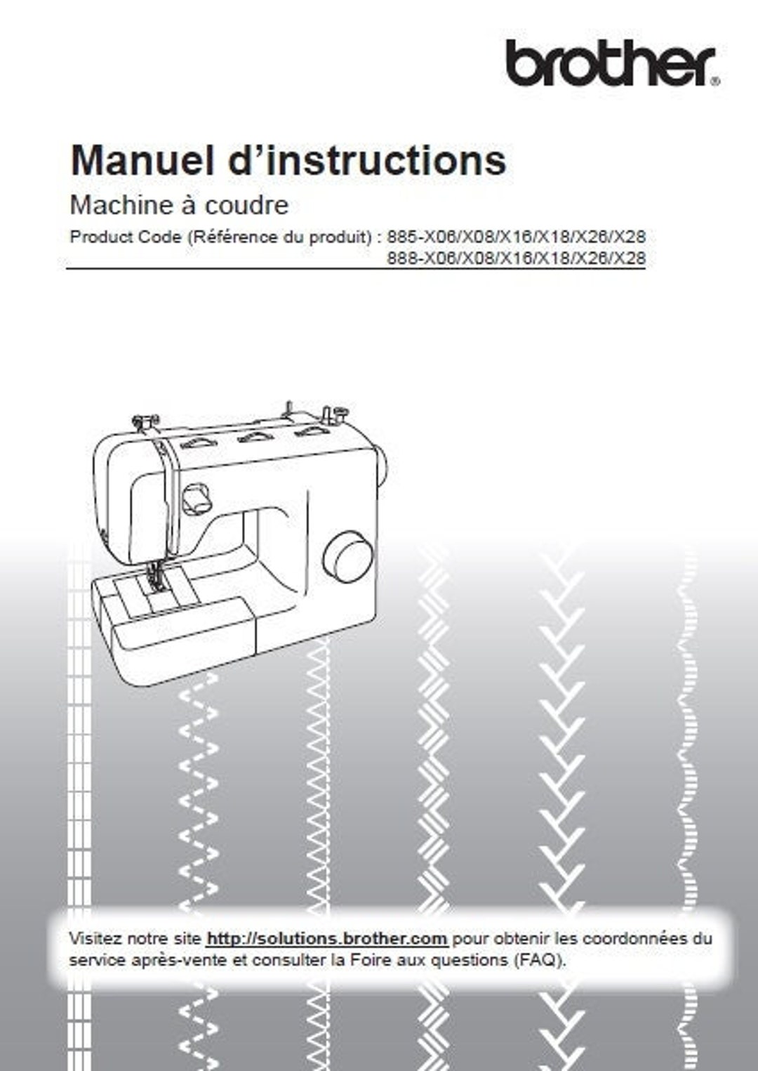 BROTHER Gx37 Manuel D'instructions Machine A Coudre 52 Pages En ...