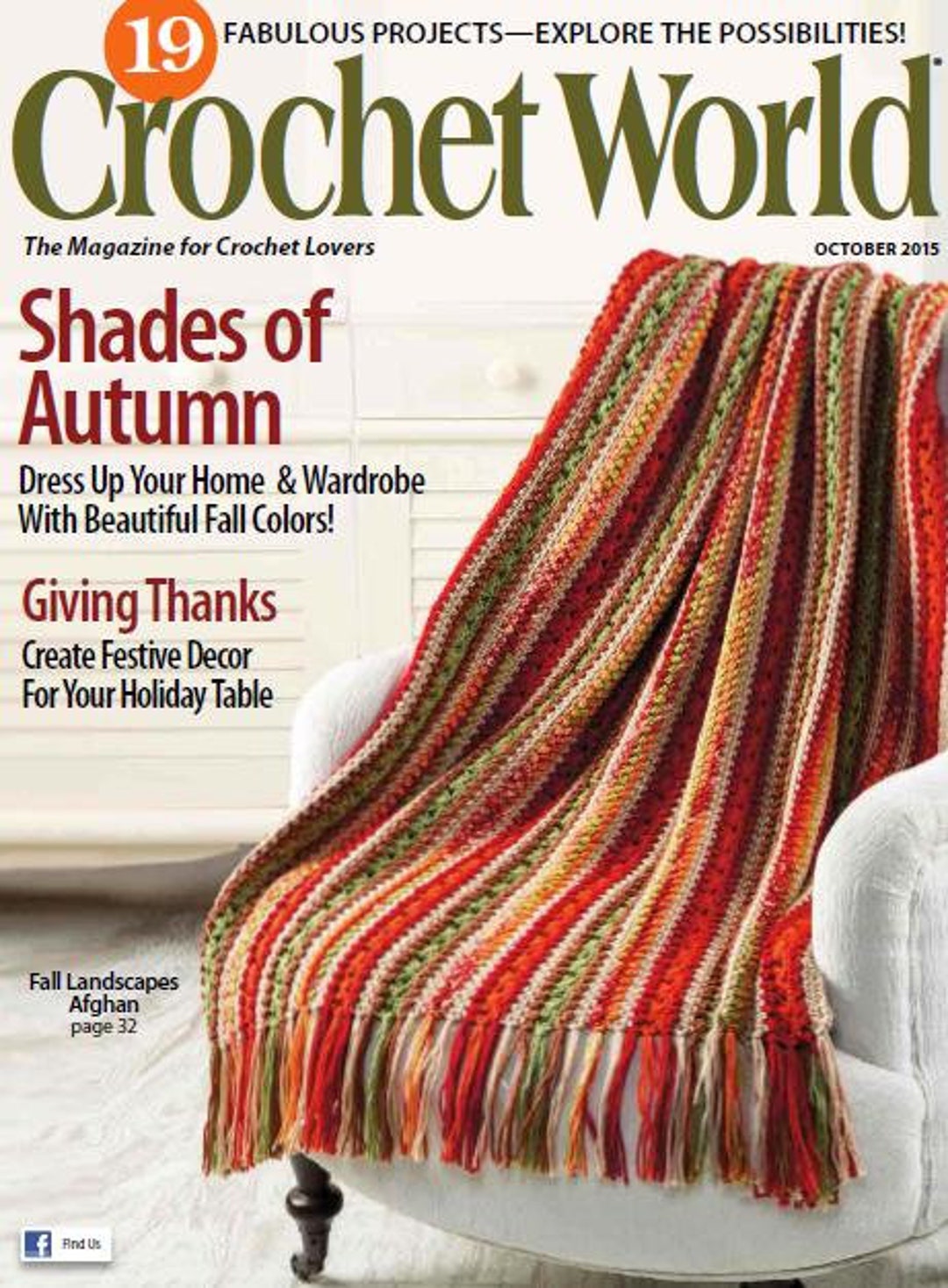 Crochet World Magazine October 2015 Crochet Patterns 68 Pages English ...