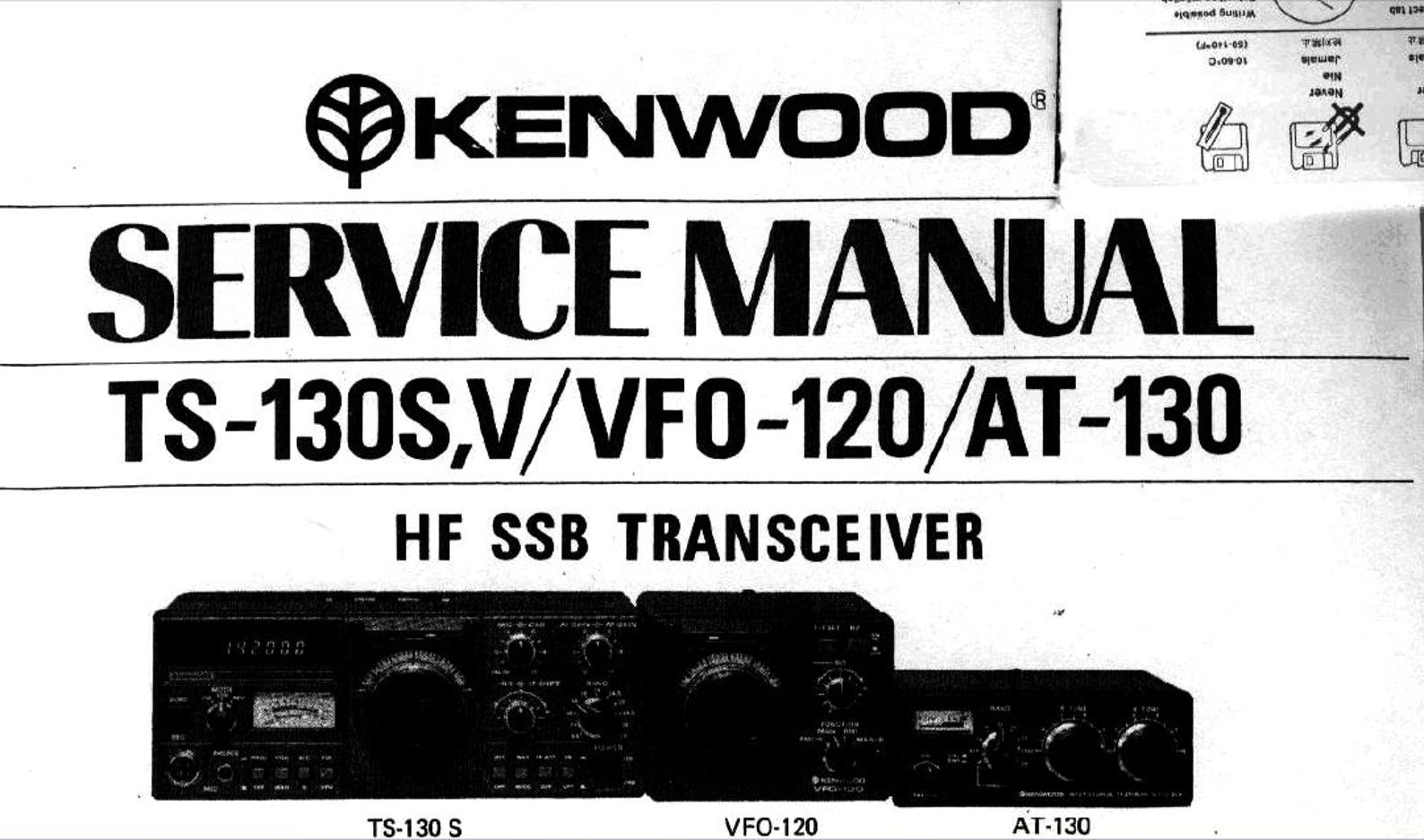 KENWOOD Ts-130s Ts-130v Vfo-120 At-130 Service Manual Hf Ssb Transceiver in ENGLISH - Etsy