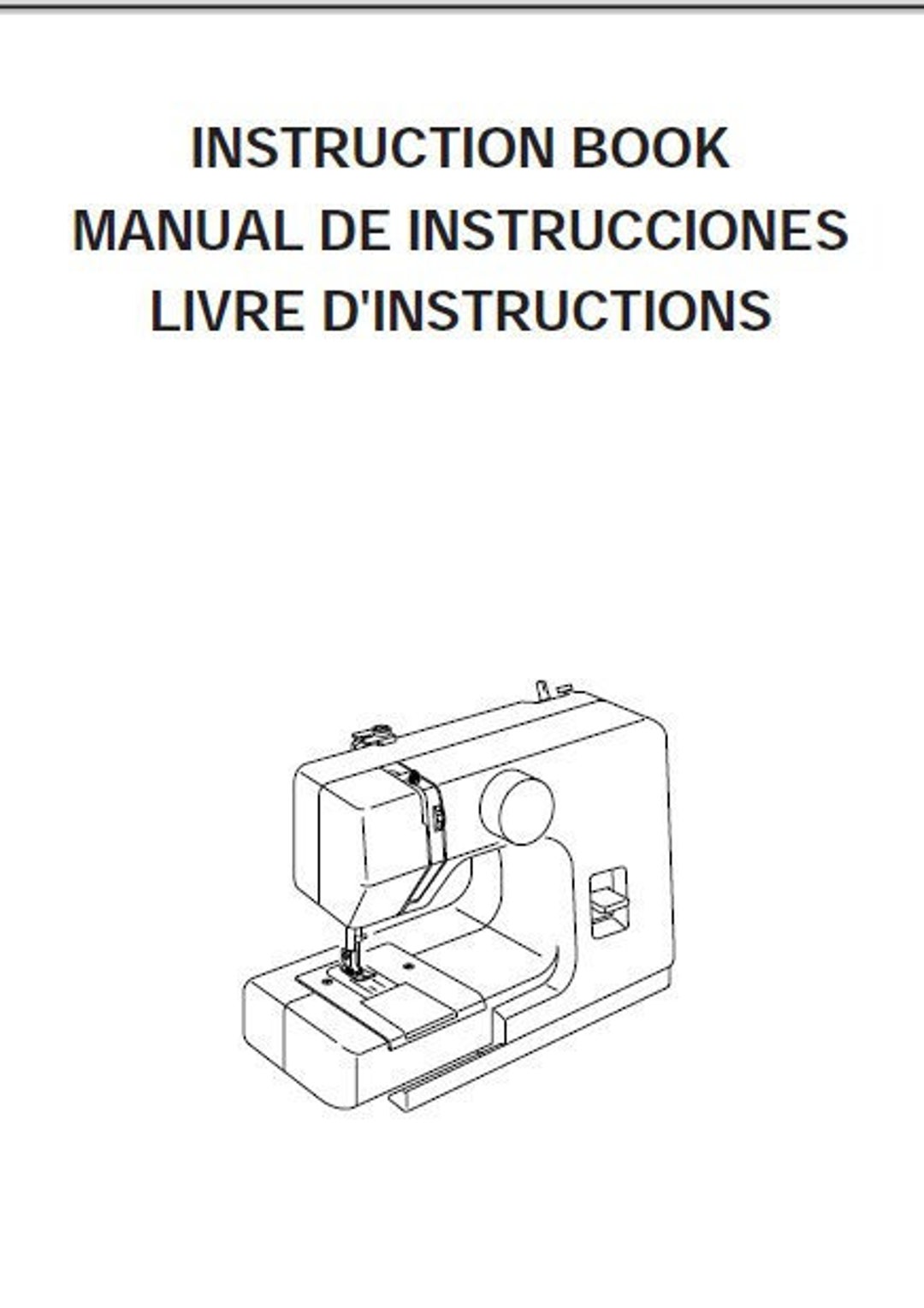 JANOME SEWMINI COLORS Instruction Book Sewing Machine English Espanol ...
