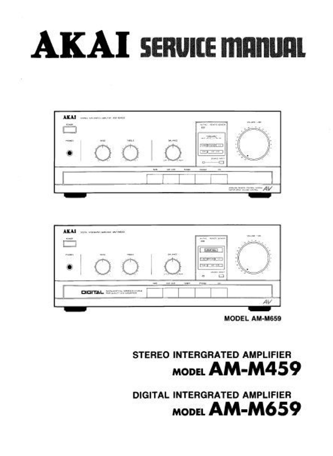 AKAI AM-M459 Am-m659 Manual de servicio inc blk diags pcbs esquema ...