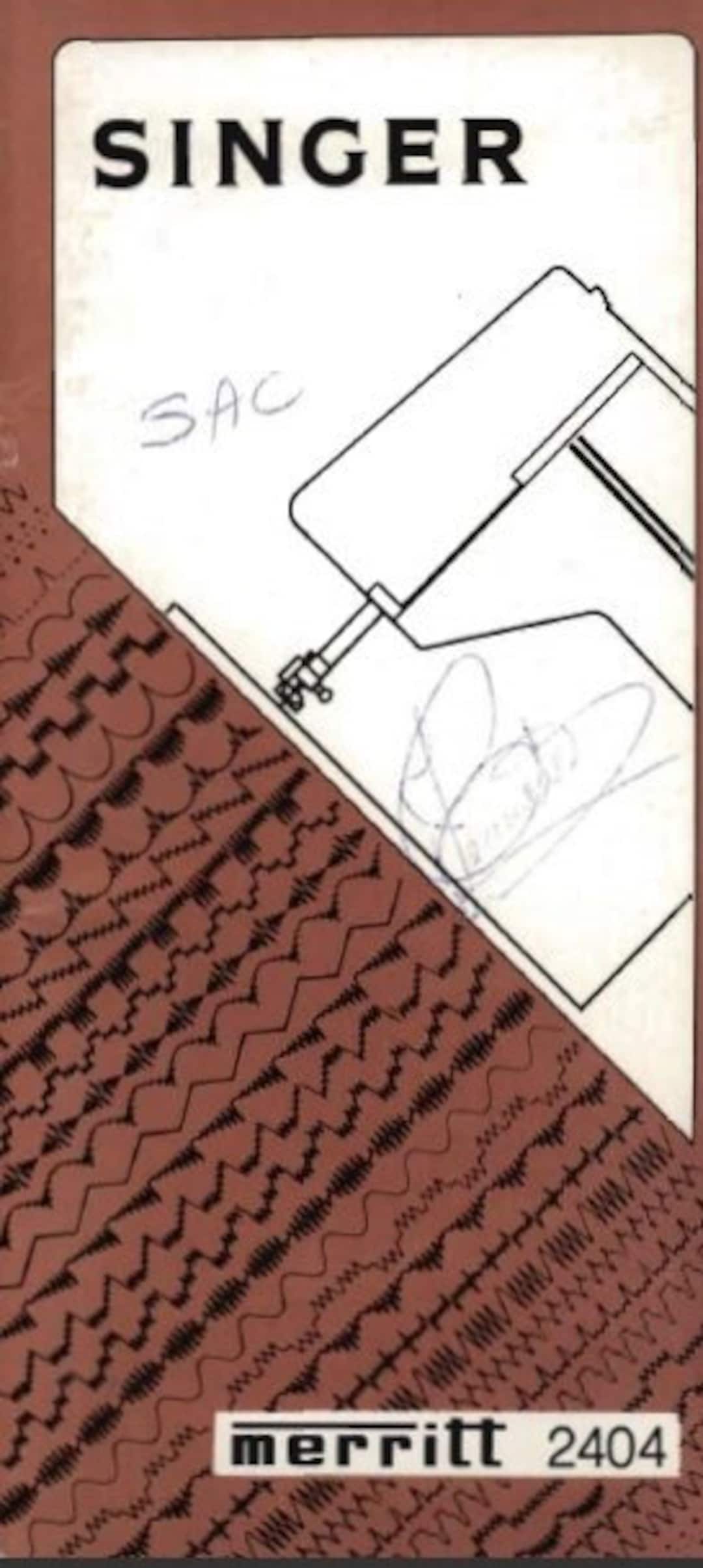 SINGER 2404 Merritt Instruction Book Sewing Machine 90 Pages in English ...