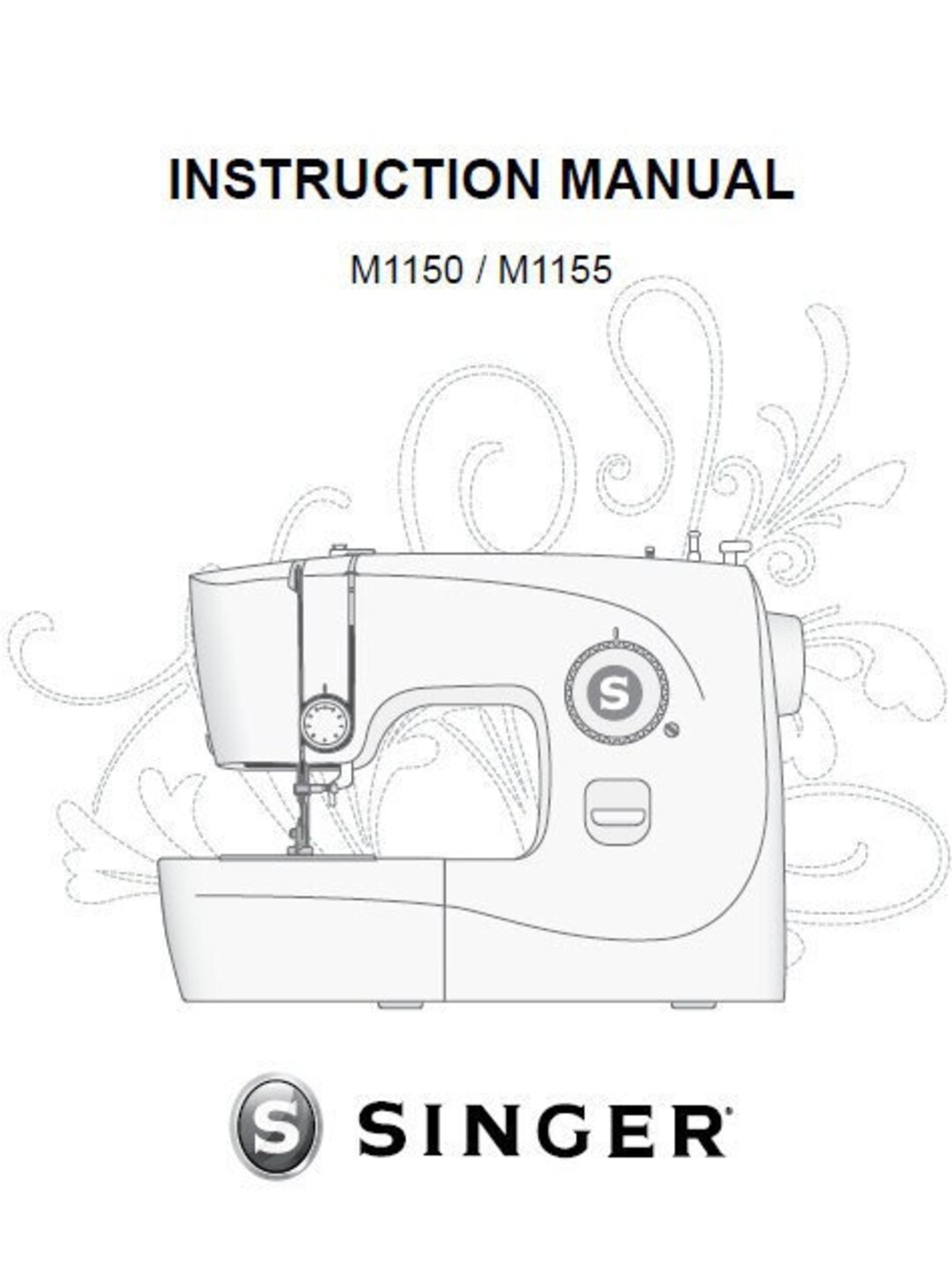 SINGER M1150 M1155 Instruction Manual Sewing Machine 24 Pages in ...