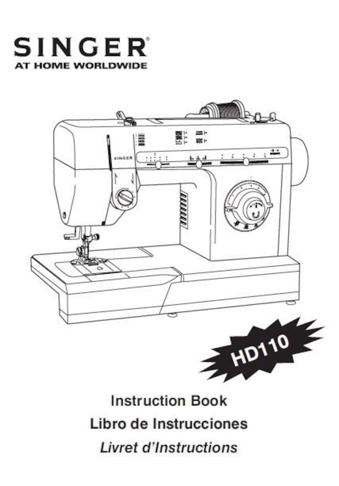 SINGER HD110 Instruction Book Libro De Instrucciones Livret D ...