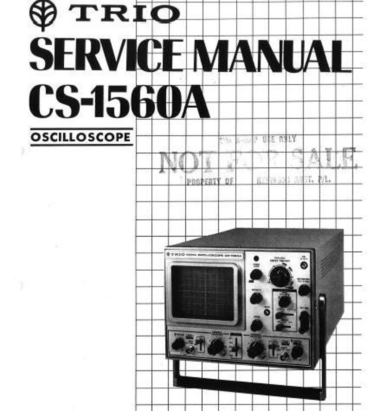 KENWOOD CS-1560A Service Manual Oscilloscope in ENGLISH - Etsy