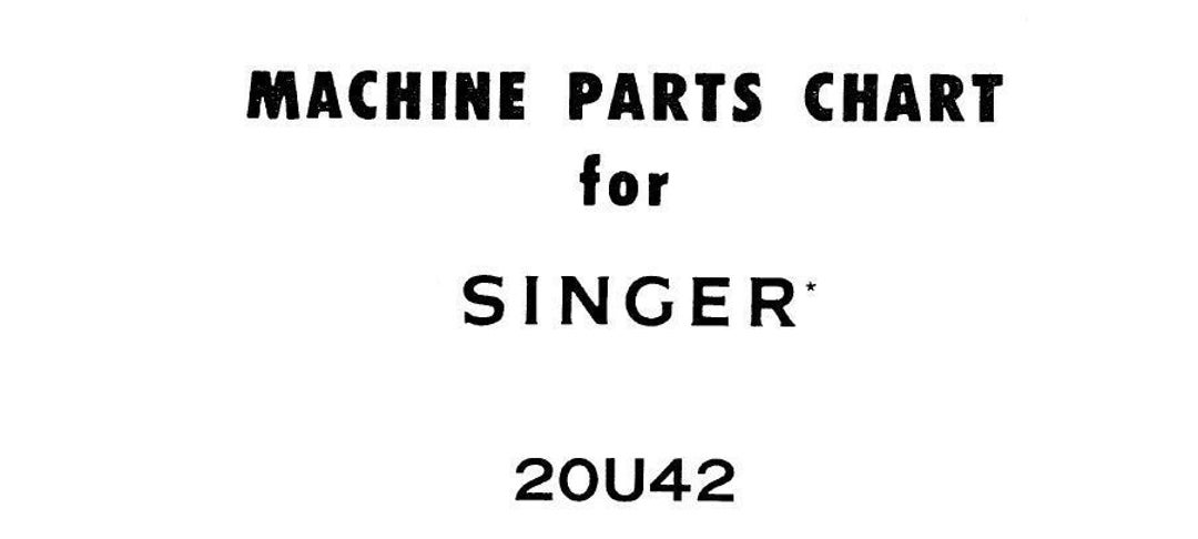 SINGER 20U42 Machine Parts Chart Sewing Machine in ENGLISH - Etsy