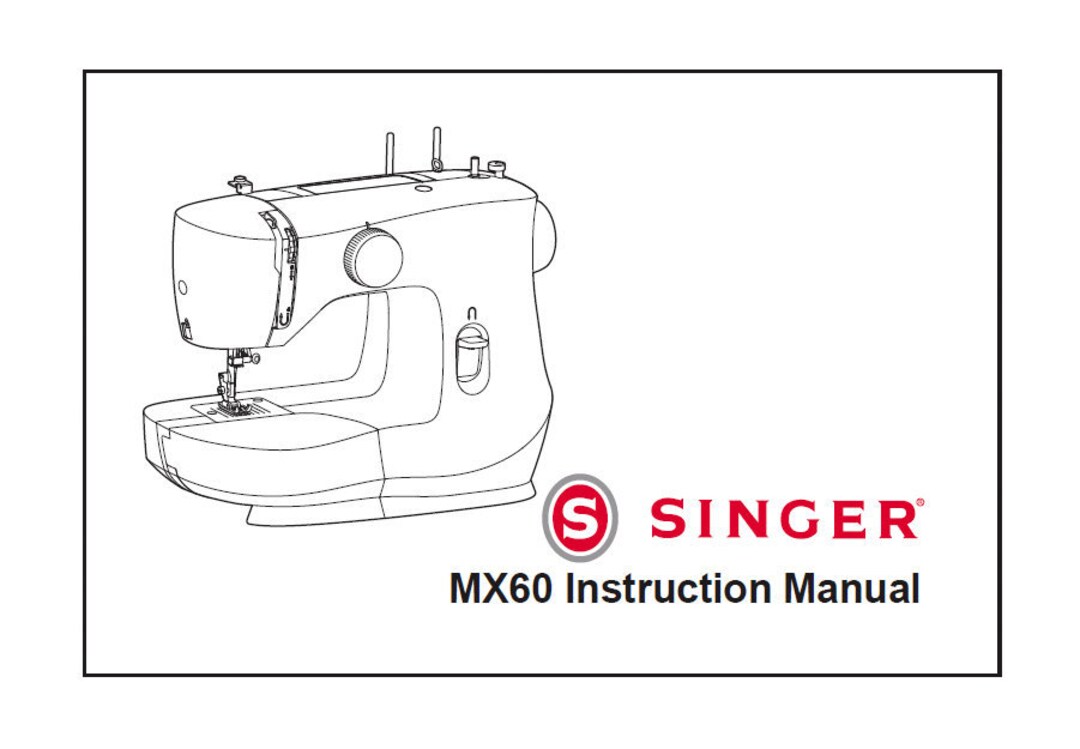 Singer MX60 Sewing Machine Instruction Manual (PDF Download) - Etsy