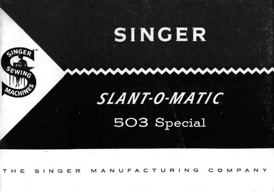 SINGER 503 SLANT O MATIC Special Instructions Sewing Machine - Etsy