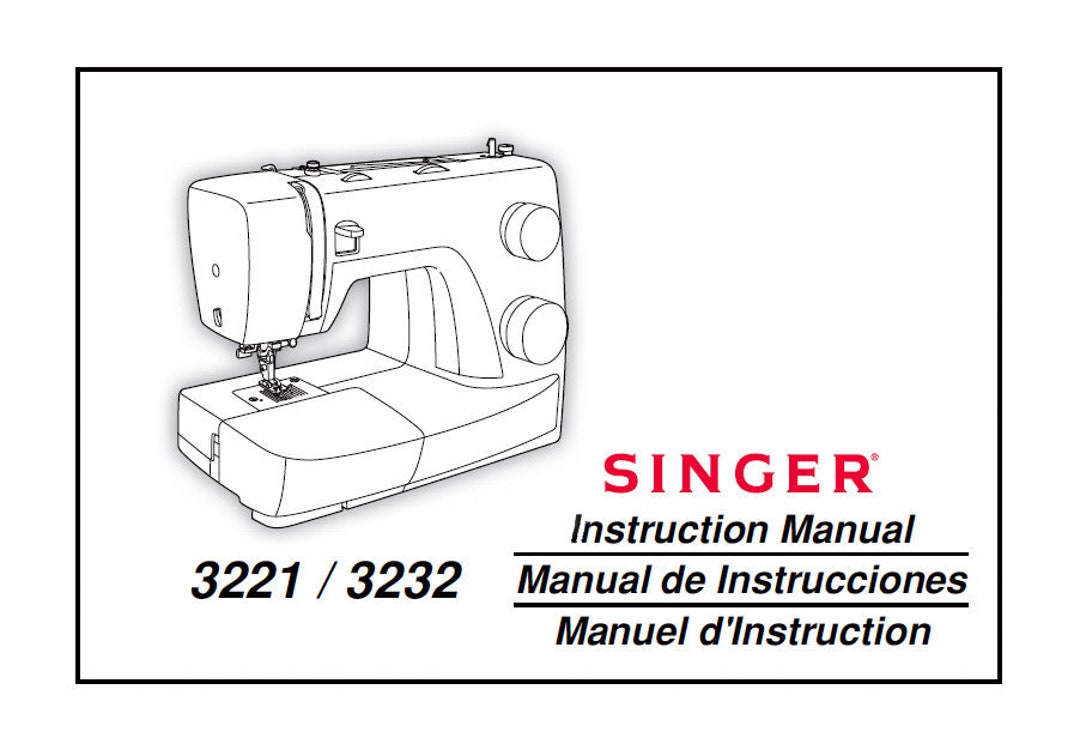 Singer 3221 3232 Sewing Machine Instruction Manual 64 Pages Eng Esp ...