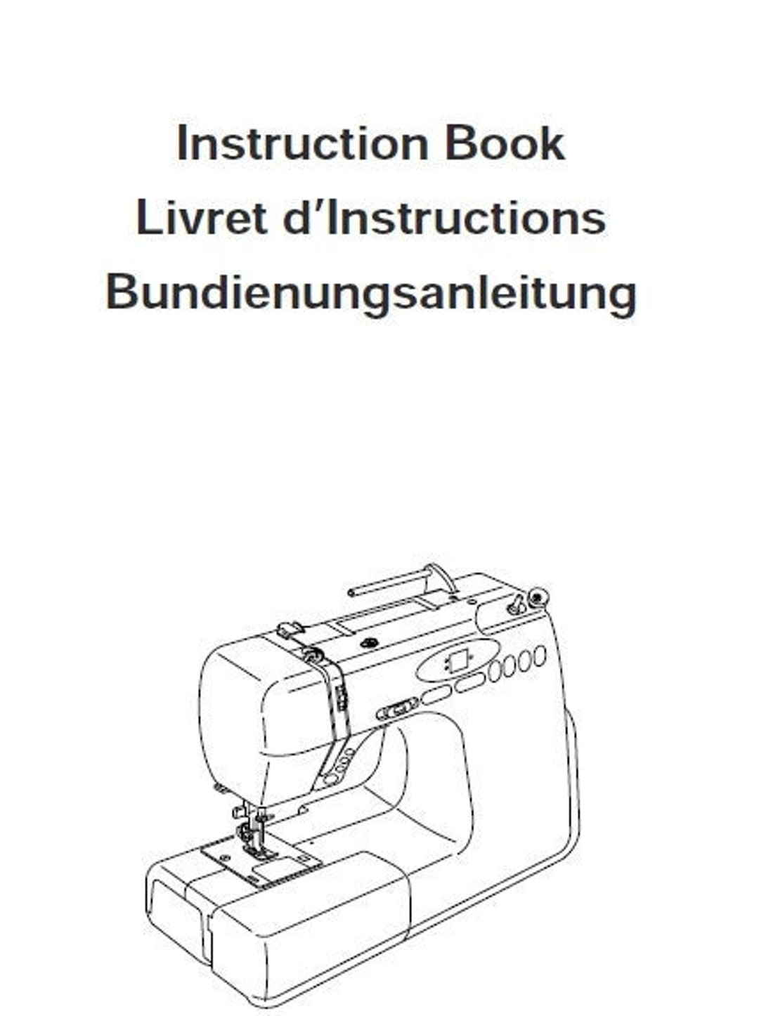 ELNA Star Instruction Book Livret D'instructions Bundienungsanleitung ...