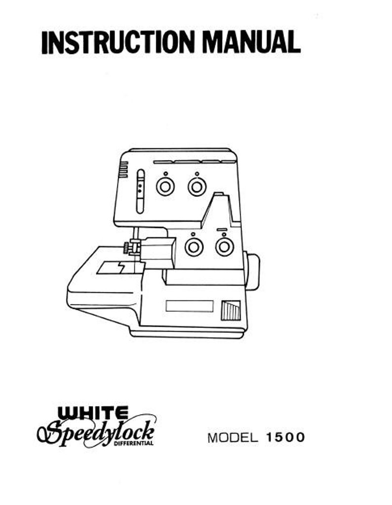 WHITE 1500 Instruction Manual Sewing Machine in ENGLISH - Etsy