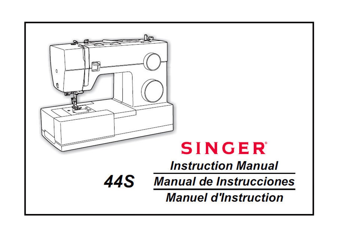 SINGER 44S Instruction Manual Sewing Machine in English Espanol Et ...