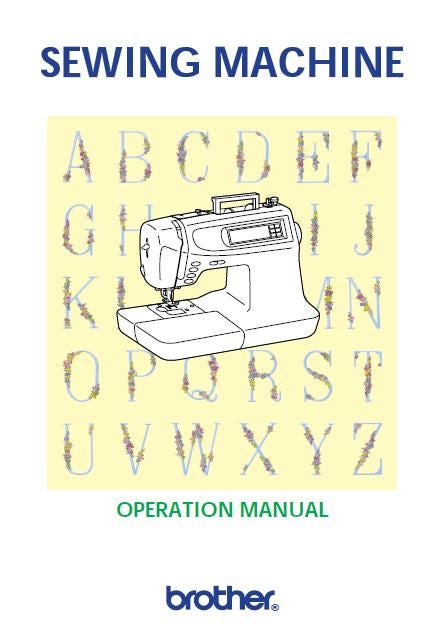 BROTHER Pc-6500 Operation Manual Computerized Sewing Machine in English ...