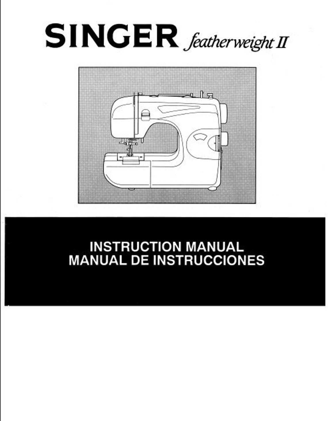 SINGER 117 FEATHERWEIGHT II Instruction Manual Sewing Machine in ...