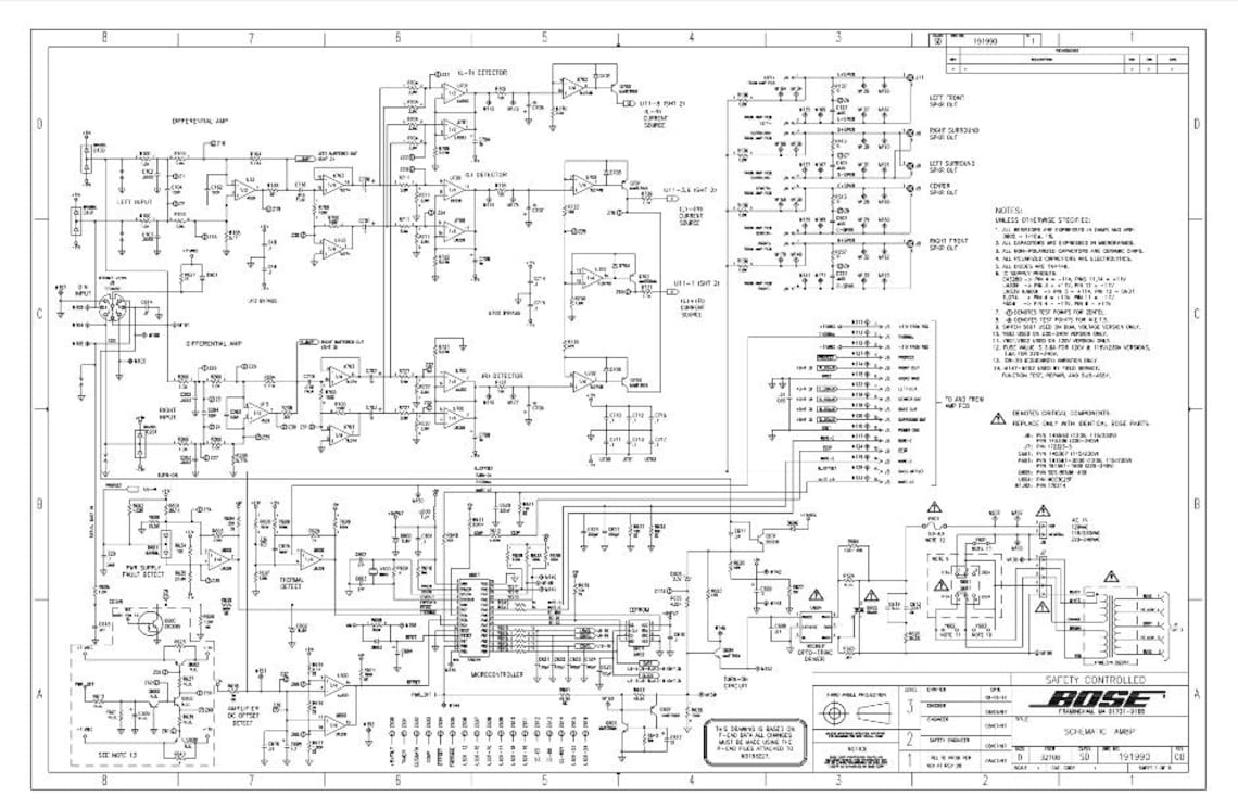 BOSE AM8P Schematics 3 Pages ENG - Etsy