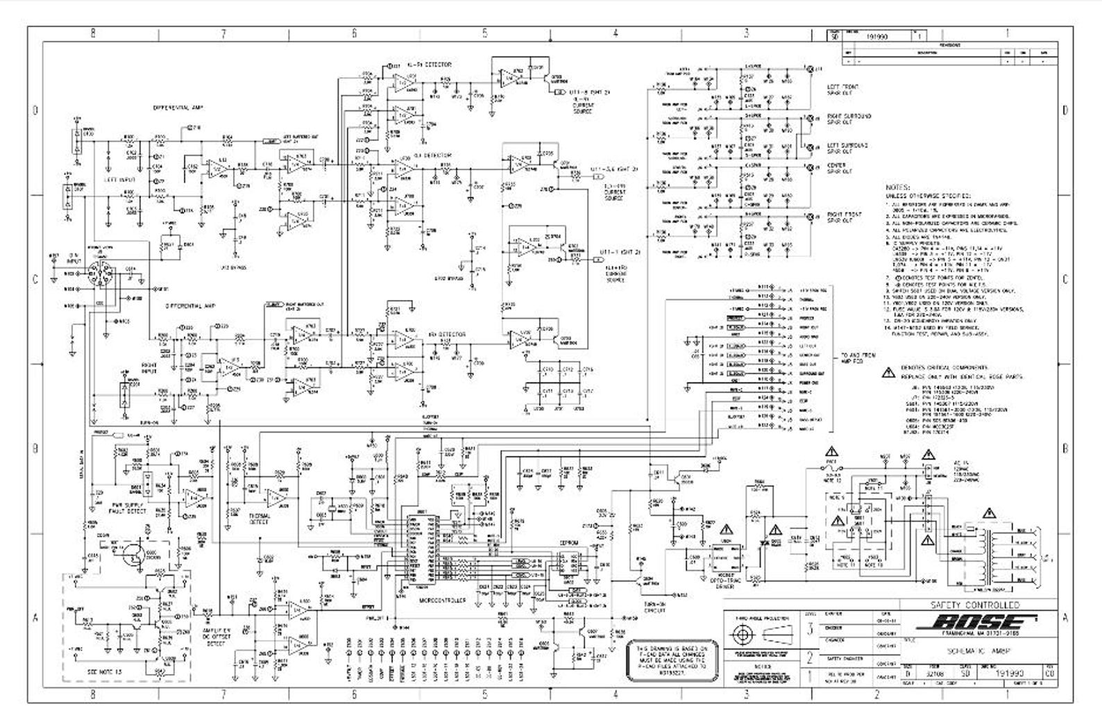 BOSE AM8P Schematics 3 Pages ENG - Etsy