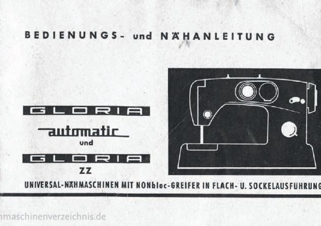 ANKER Phoenix Gloria Sewing Machine Manual: German PDF Download - Etsy
