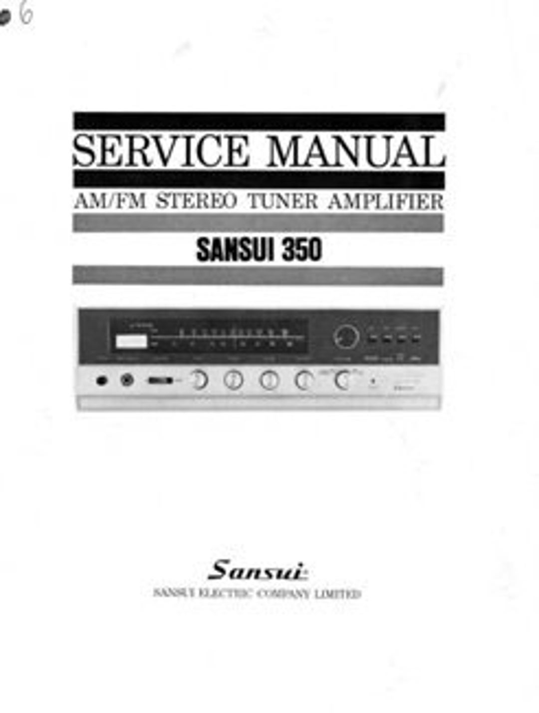 SANSUI 350 AM/FM Stereo Tuner Amplifier Service Manual - Etsy