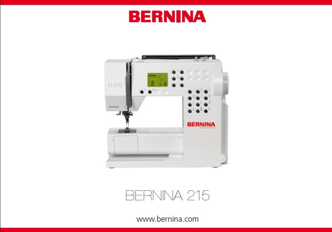 BERNINA 215 Instruction Manual Sewing Machine in ENGLISH - Etsy