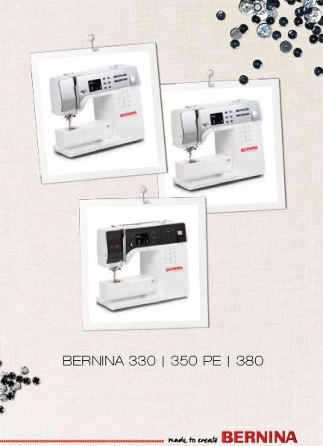 BERNINA 330 350 Pe 380 Instruction Manual Sewing Machine 52 Pages in ...