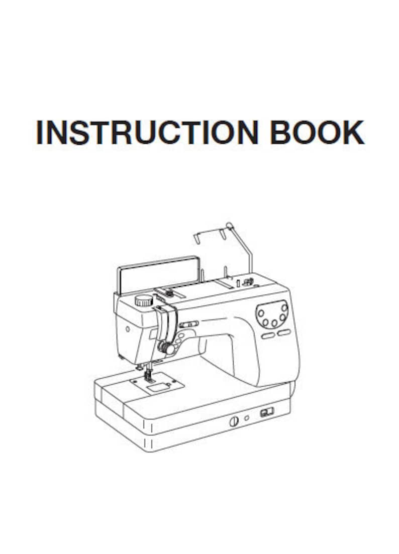 JANOME Memory Craft 6300 Professional Instruction Book Sewing Machine ...