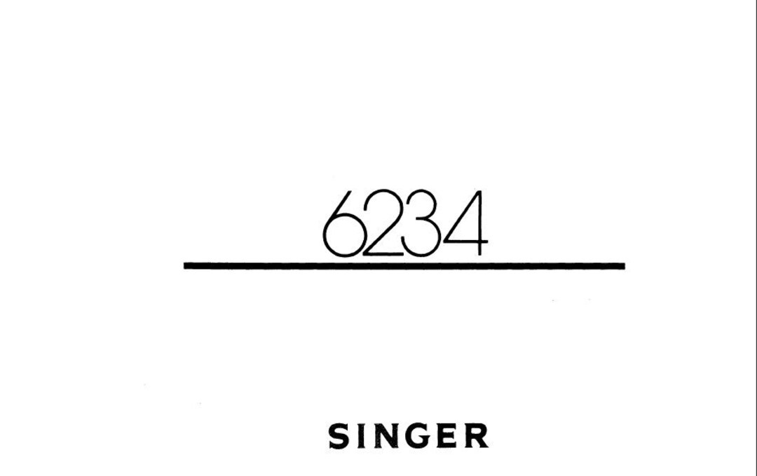 SINGER 6234 Instruction Manual Sewing Machine in English. MORE MANUALS ...