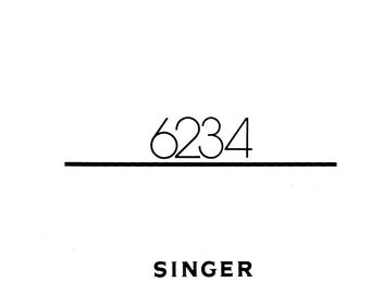Singer 6234 Sewing Machine Instruction Manual PDF Download - Etsy