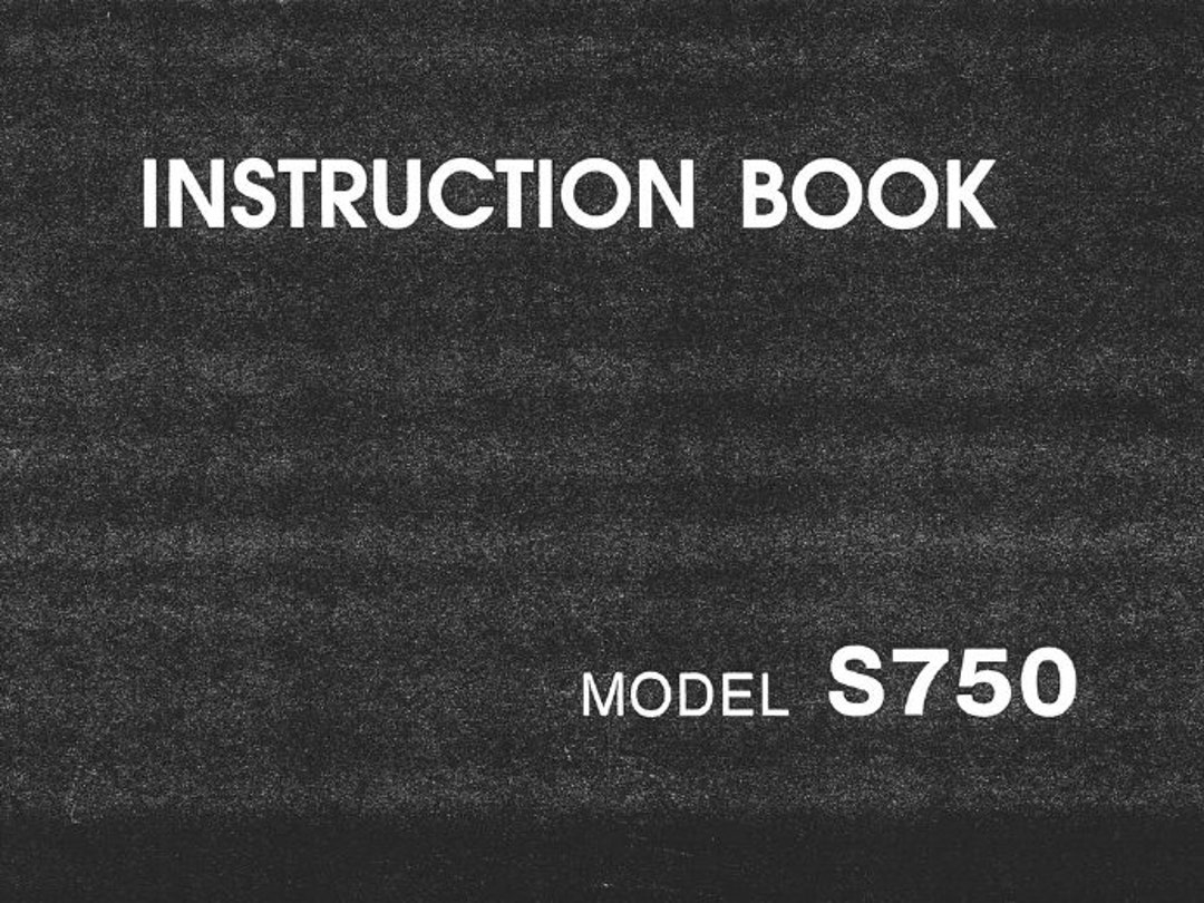 JANOME CLASSMATE S750 Instruction Booksewing Machine in ENGLISH - Etsy