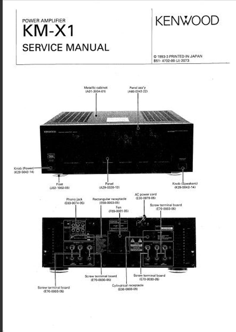 KENWOOD Km-x1 Service Manual Power Amplifier in English. MORE MANUALS ...