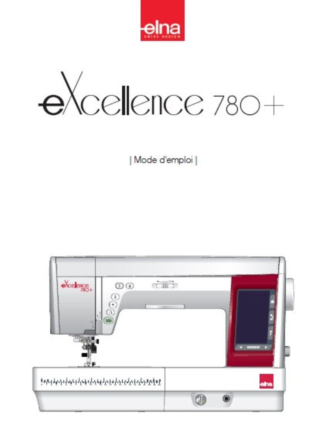 ELNA Excellence 780+ Mode D'emploi Machine A Coudre En FRANCAIS - Etsy