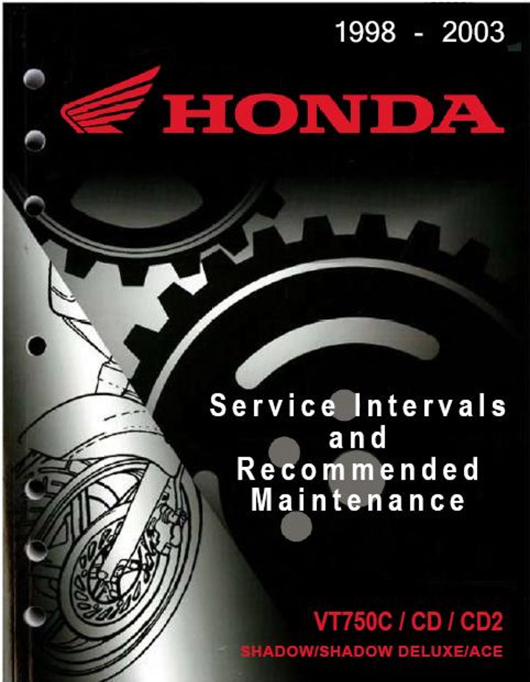 Honda VT750 Shadow Service Manual: Maintenance Intervals (PDF Download ...